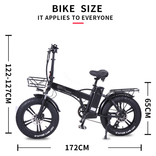 CMACEWHEEL GW20 Electric Bike - 750W Fat Tire with Hydraulic Brakes ...